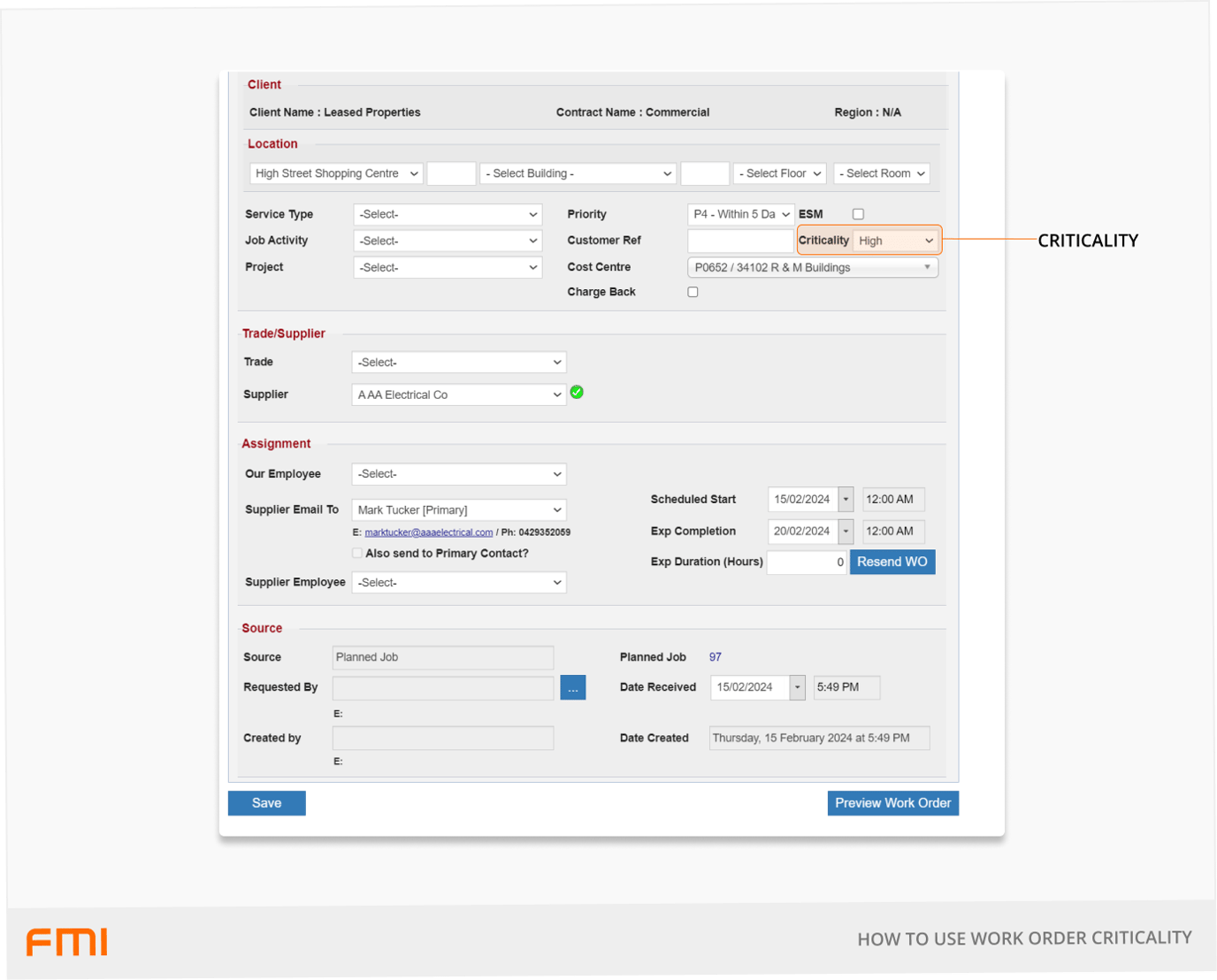 How to Use Work Order Criticality