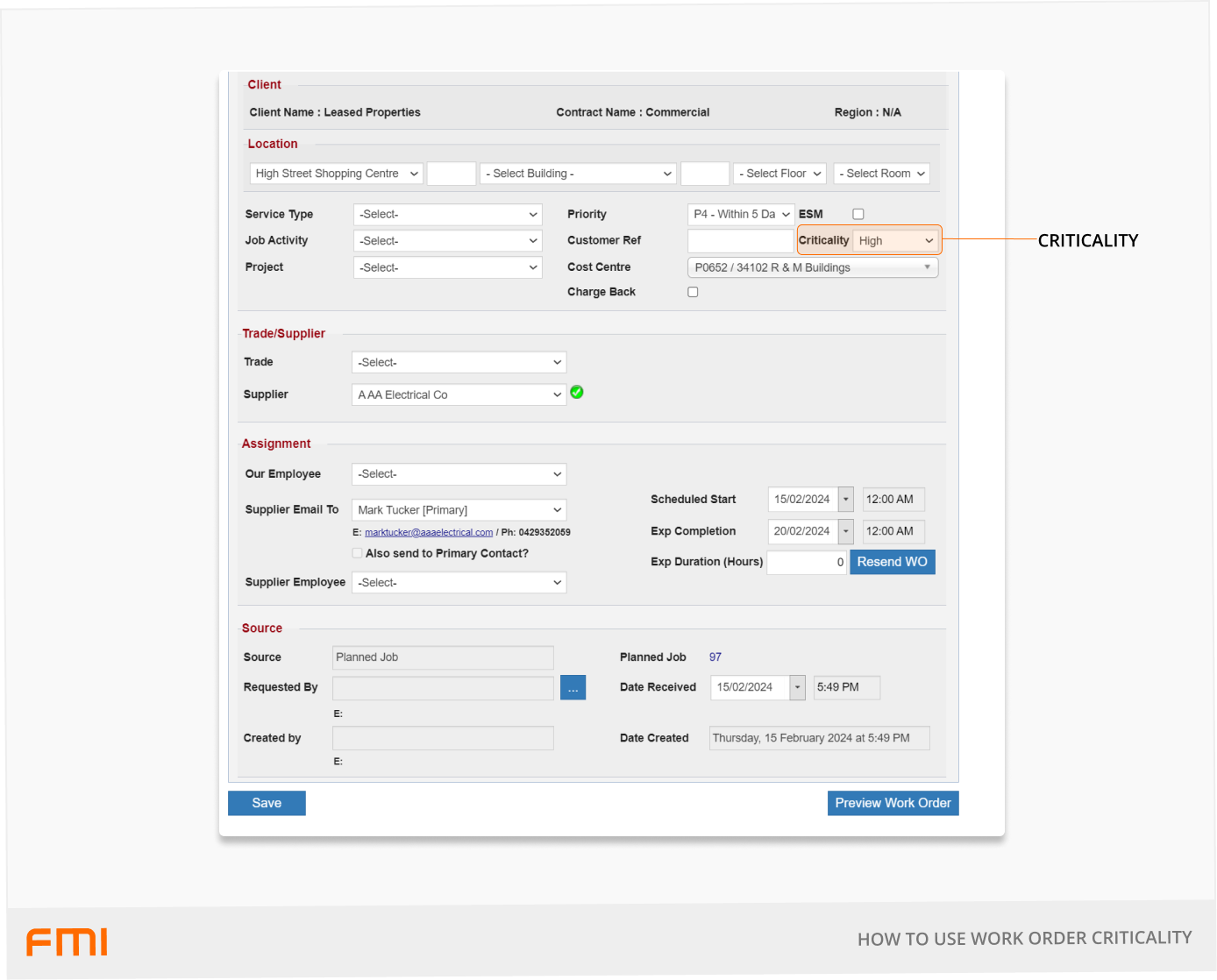 How to Use Work Order Criticality