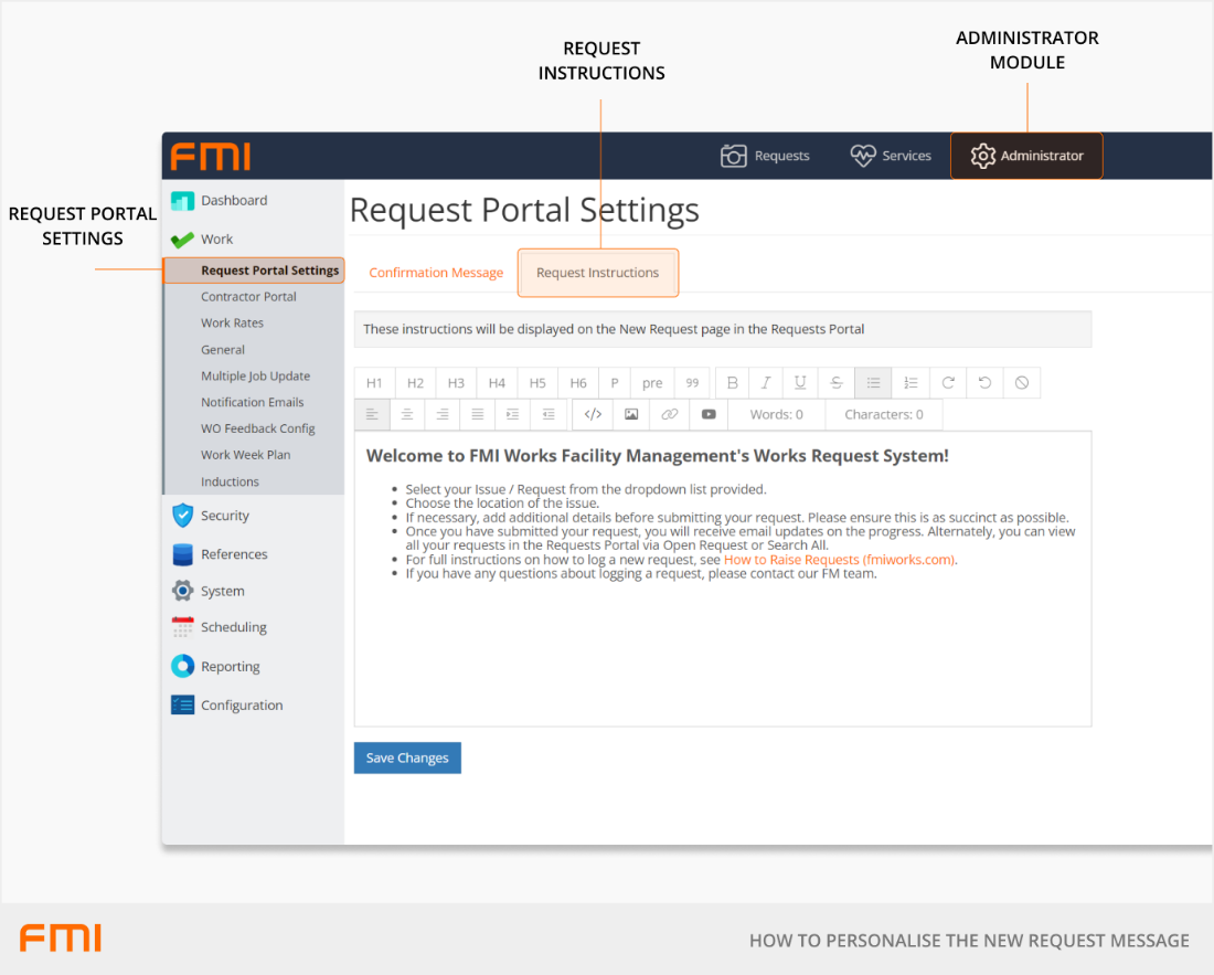 How to Personalise the New Requests Message